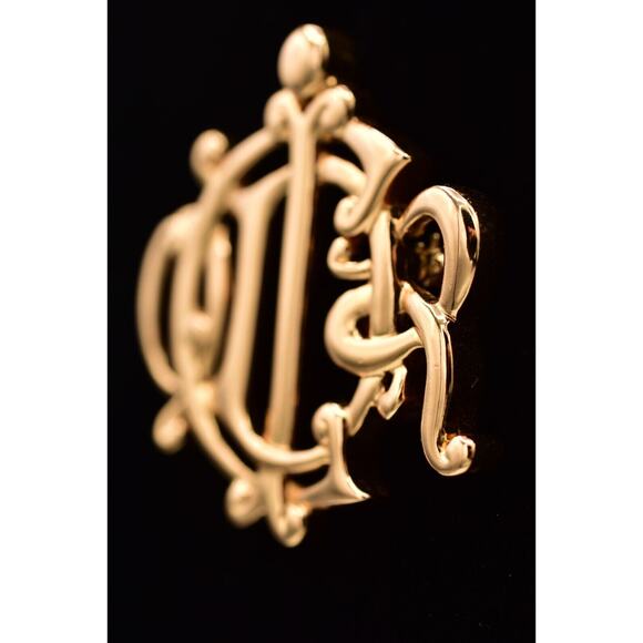 Dior | Jewelry | Christian Dior Vintage Logo Pin Brooch Insignia Script ...